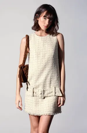 Walter Baker Vanna Mini Shift Dress - Sahara Tweed