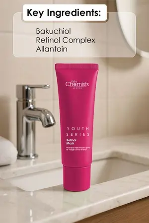 SKIN CHEMISTS Youth Series Retinol & Bakuchiol Mask 50ml For Fine Lines & Wrinkles