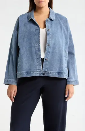Eileen Fisher Denim Boxy Jacket