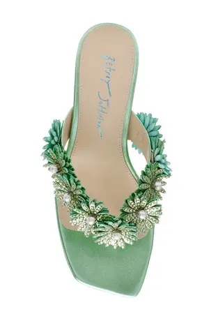 Betsey Johnson Lesli Kitten Heel Sandal - Mint