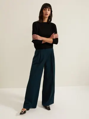 PHASE EIGHT Cristine Slash Neck Knit Jumper - Black