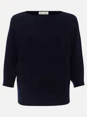 PHASE EIGHT Cristine Slash Neck Knit Jumper - Navy