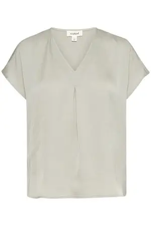 SOAKED IN LUXURY Ioana Short Sleeve V-neck Blouse