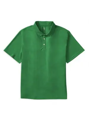 B+T ESSENTIALS Big & Tall Solid Golf Polo Shirt - Green