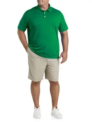 B+T ESSENTIALS Big & Tall Solid Golf Polo Shirt - Green