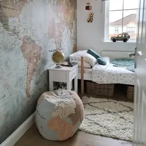 LORENA CANALS World Map Pouf