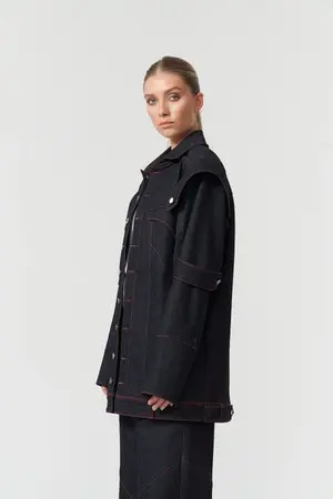 JENDUE Oversize Denim Jacket