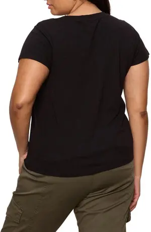 Sanctuary Relaxed V-neck T-shirt - Black