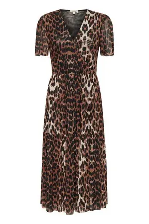SOAKED IN LUXURY Slaldora Short Sleeve V-neck Wrap Dress