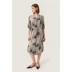 SOAKED IN LUXURY Zaya V-neck Midi Dress