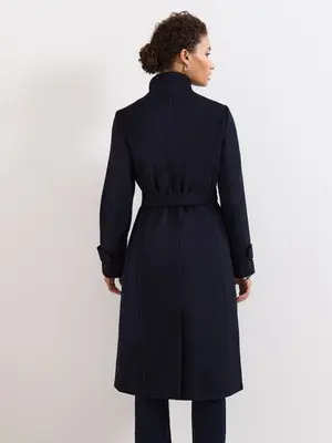 PHASE EIGHT Belted Funnel Neck Coat