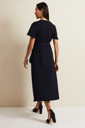PHASE EIGHT Julissa Wrap Midi Dress - Navy