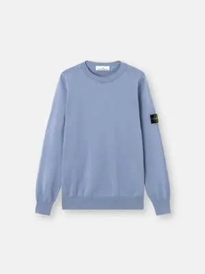 Stone Island Crewneck Cotton Sweater - Blue
