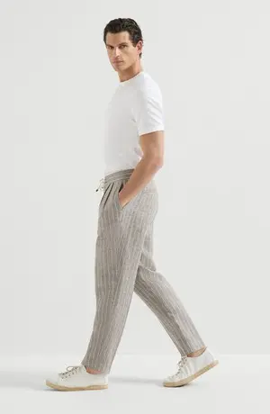 Brunello Cucinelli Twill Trousers - Brown