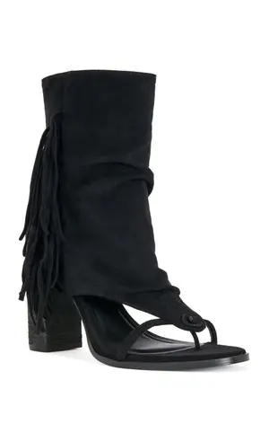 AZALEA WANG Paco Block Peep Toe Bootie