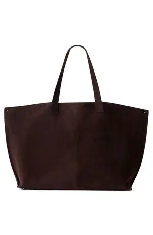 Akris Medium Ai Suede Convertible Shoulder Tote - Mocca