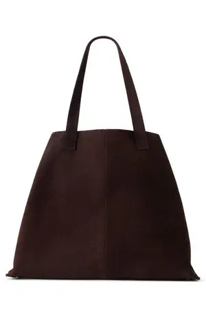 Akris Medium Ai Suede Convertible Shoulder Tote - Mocca