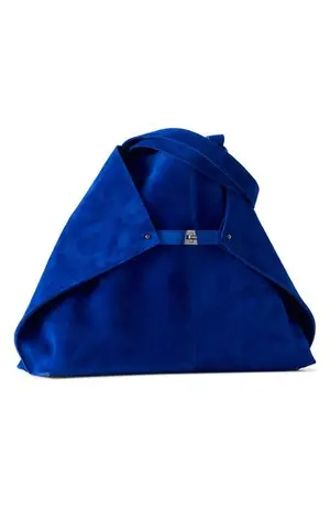 Akris Medium Ai Suede Convertible Shoulder Tote - Ocean