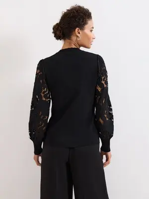 PHASE EIGHT Harriet Lace Sleeve Jumper