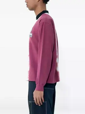 NÒMARYTHM TEXTILE Contrast Collar Long Sleeve Shirt With Logo Patch