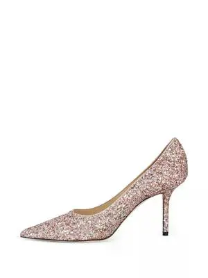 JIMMY CHOO Rose Glitter Pointed Pumps