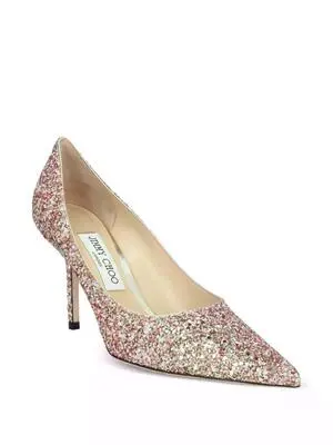 JIMMY CHOO Rose Glitter Pointed Pumps