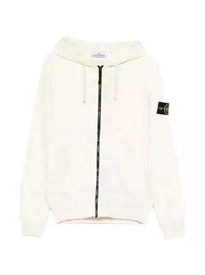 Stone Island Hooded Zip-up - Neutrals