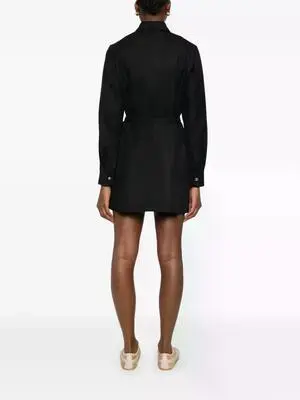 A.p.c. Buttoned Belted Mini Shirt Dress