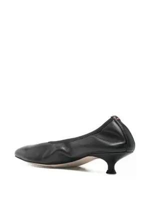 AeydĒ Pointed-tip Kitten Heel Pumps - Black