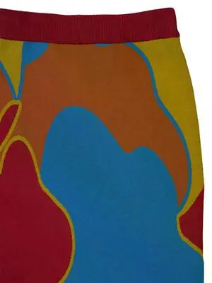 PAULA Amanda Jacquard Midi Skirt - Red