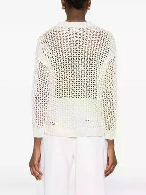 PANICALE Open-knit Crew-neck Sweater