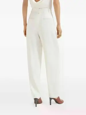 Brunello Cucinelli Pleated Monili-detail Trousers