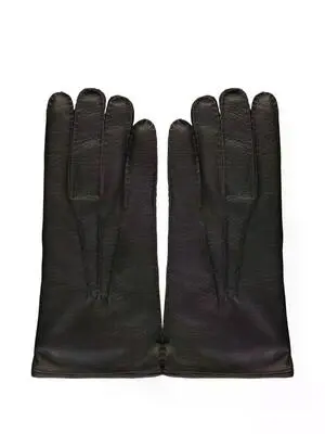 MOORER Panelled Gloves - Brown