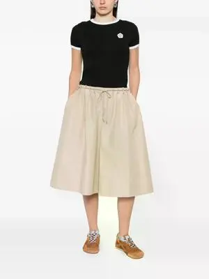 Kenzo Embroidered-flower T-shirt - Black