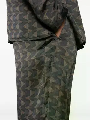 Giorgio Armani Geometric-pattern Trousers