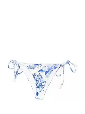 Farm Rio Floral Bikini Bottom - White