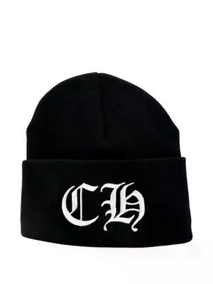 Chrome Hearts Logo-embroidered Beanie - Black