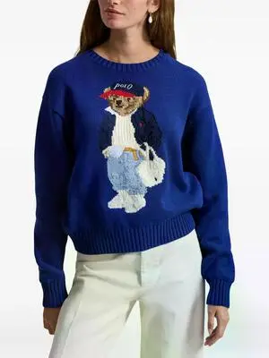 Polo Ralph Lauren Intarsia-knit Crew-neck Sweater - Blue