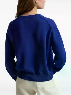 Polo Ralph Lauren Intarsia-knit Crew-neck Sweater - Blue