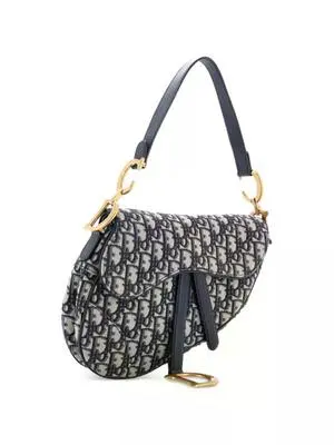 Dior Saddle Handbag Oblique Canvas Medium - Blue