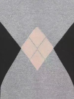 KANGRA Argyle Knit Turtleneck Sweater