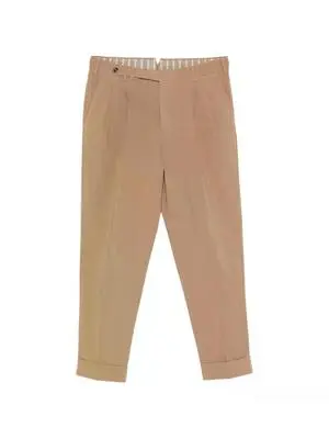 PT TORINO Pleated Trousers - Brown