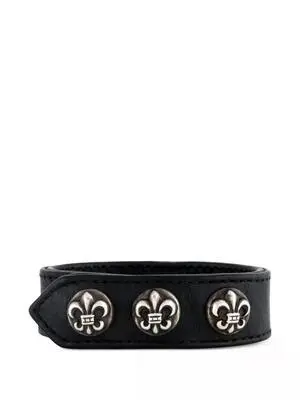Chrome Hearts Fleur-de-lis Wrap Bracelet - Black
