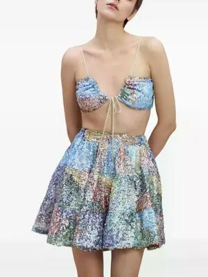 SANA OSMANI Sequin Tie Top