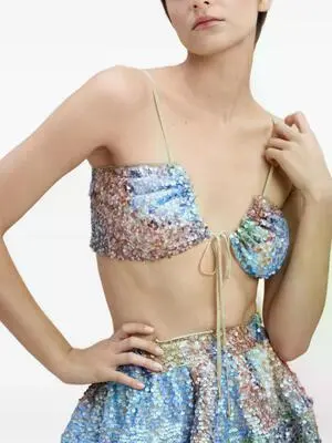 SANA OSMANI Sequin Tie Top
