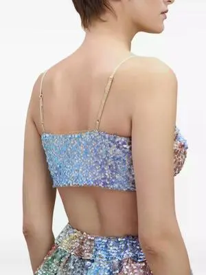 SANA OSMANI Sequin Tie Top