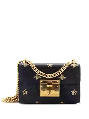 Gucci Padlock Printed Leather Small Shoulder Bag - Black