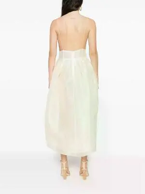 Khaite Colette V-neck Midi Dress
