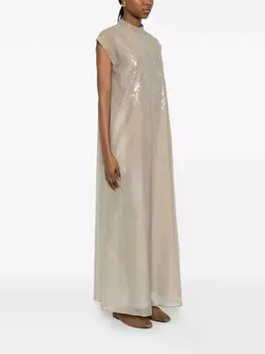 PANICALE Sequin-embellished Maxi Dress
