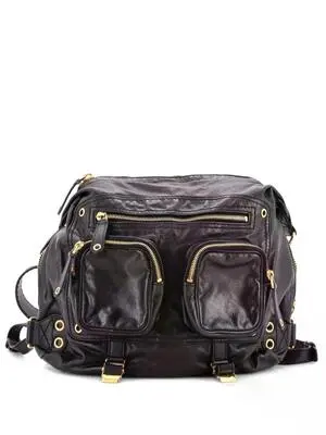 Gucci Darwin Convertible Leather Medium Backpack